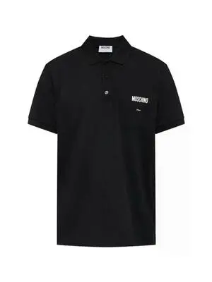 Moschino Logo-embroidered Polo Shirt - Black
