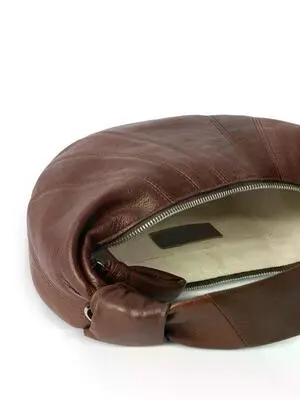 LEMAIRE Mini Fortune Croissant Bag In Goat Leather - Brown