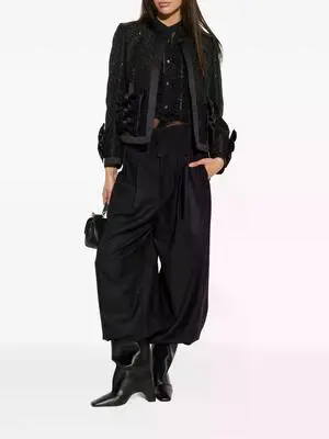 Noir Kei Ninomiya Elasticated-cuff Wool Trousers
