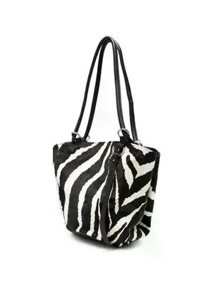 Patrizia Pepe Zebra-print Shoulder Bag - Black