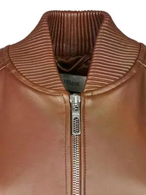 Sportmax Zip-up Leather Jacket