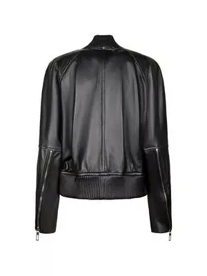 Sportmax Zip-up Leather Jacket