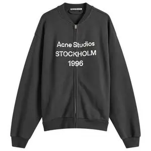 Acne Studios Fiah U Zip 1996 Zip Sweat Bomber - Black