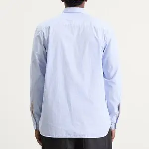 Universal Works Office Stripe Square Pocket Shirt