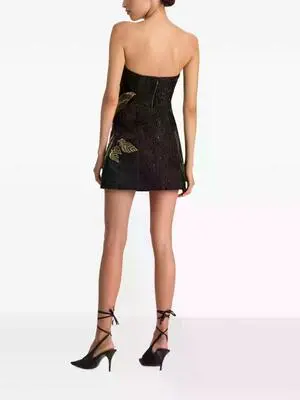 Alice + Olivia Katia Sequin-embellished Floral-embroidered Mini Dress