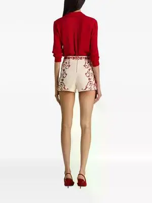 Alice + Olivia Hera Floral-print Shorts - White