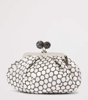 Max Mara Woven Jacquard Pasticcino Clutch Bag