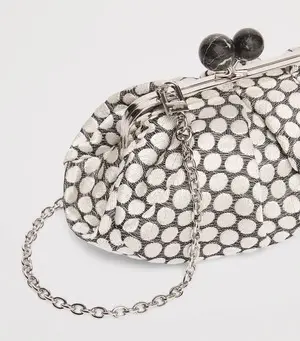Max Mara Woven Jacquard Pasticcino Clutch Bag