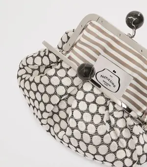 Max Mara Woven Jacquard Pasticcino Clutch Bag