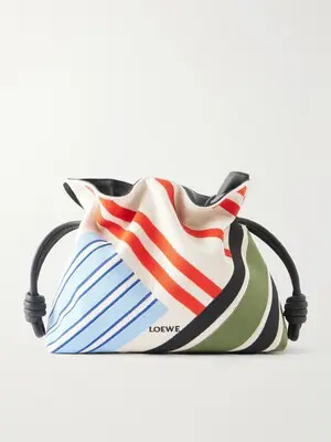 Loewe Flamenco Paneled Canvas Clutch