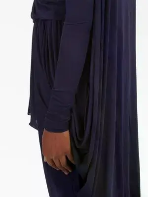 FERRAGAMO Asymmetric Draped Long-sleeve Dress