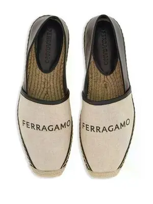 FERRAGAMO Logo-print Flat Espadrilles