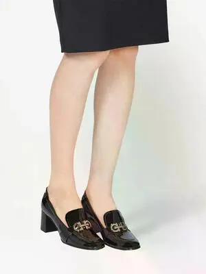 FERRAGAMO Olivia Patent-leather 60mm Loafers