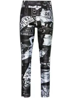 Versace Magazine-print Leggings