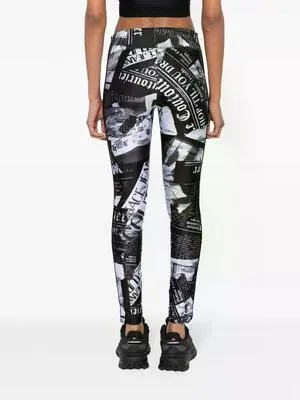 Versace Magazine-print Leggings