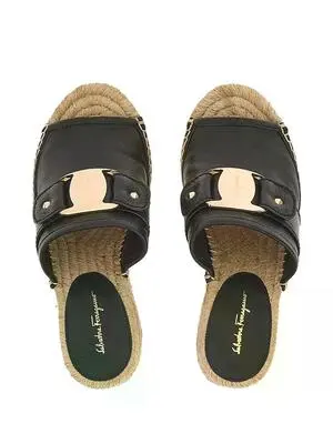 FERRAGAMO Logo-plaque Espadrille Wedges