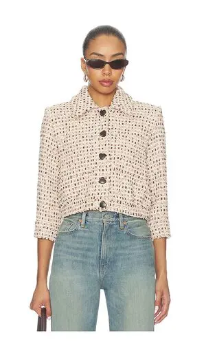 L'Agence Jia Crop 3/4 Sleeve Jacket In . Also - Multi