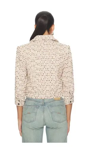L'Agence Jia Crop 3/4 Sleeve Jacket In . Also