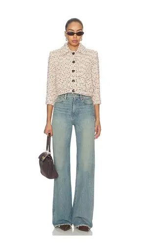 L'Agence Jia Crop 3/4 Sleeve Jacket In . Also