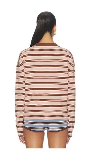 LOVERS AND FRIENDS Amalia Striped Crew Neck Sweater