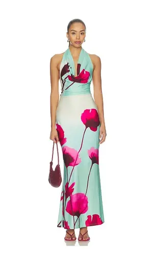ESPECIA Moonflower Gio Long Dress In . Also - Multi