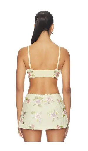 For Love & Lemons Ribbon Flowers Top In . Also
