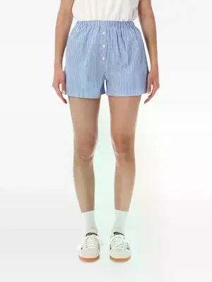 SPORTY & RICH Striped Mini Shorts - Blue