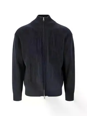 Closed Ribbed-knit Zip-up Cardigan - Blue