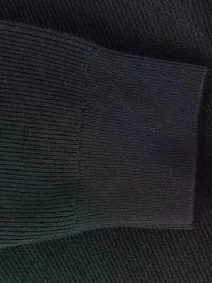 Closed Ribbed-knit Zip-up Cardigan