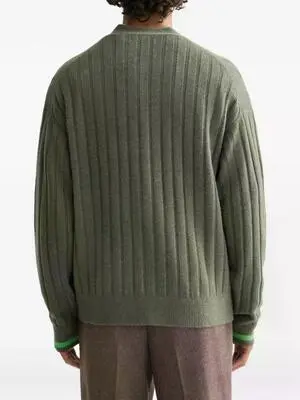 Scotch & Soda Ribbed-knit Patch-pocket Cardigan