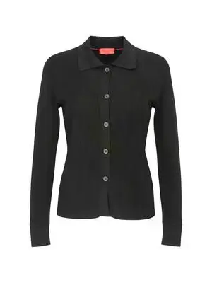 Isaia Ribbed-knit Long-sleeve Shirt
