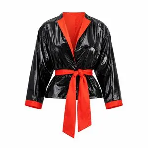 Miro Misljen Black / Red Neon Noir Wrap Jacket