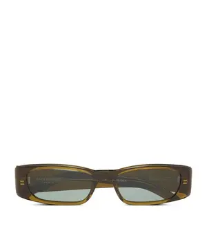 Saint Laurent Acetate Sl 942 Rectangle Sunglasses - Green