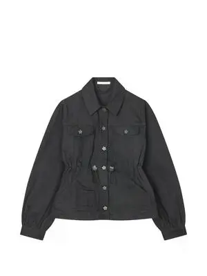 Cecilie Bahnsen Candida Drawstring-waist Denim Jacket - Black