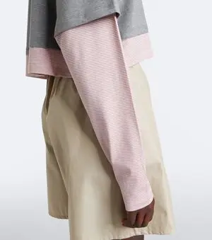 Miu Miu Layered Cotton Jersey T-shirt