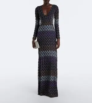 Missoni Knitted Lame Gown