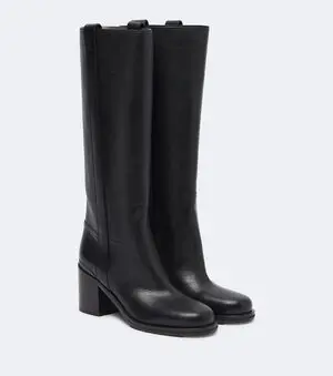 Brunello Cucinelli Monili Leather Knee-high Boots