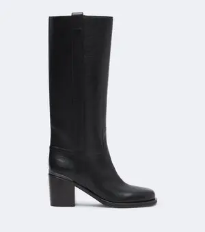 Brunello Cucinelli Monili Leather Knee-high Boots