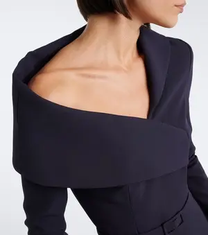 Safiyaa Asymmetric Crepe Cocktail Dress