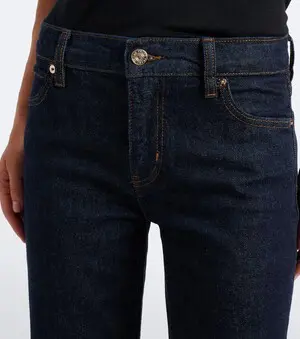 FRAME Cigarette Cropped Straight Jeans