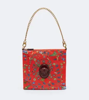 Versace Medusa Printed Duchess Shoulder Bag - Red