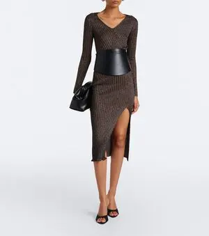 Missoni Striped Lame Midi Skirt