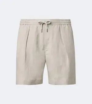 Ralph Lauren Purple Label Silk And Linen Shorts - Grey