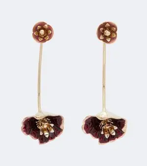 Rabanne Floral Drop Earrings - Gold