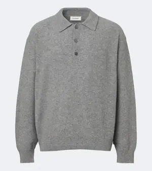 FRAME Wool Polo Sweater - Grey