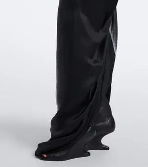 Rick Owens Dagger Printed Satin Maxi Dress