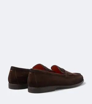 Santoni Milo Suede Penny Loafers