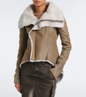 Rick Owens Naska Shearling-lined Leather Jacket