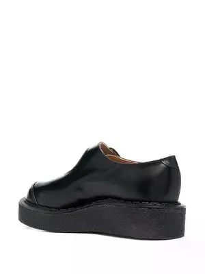Comme Des Garçons Calf Leather Flatform Monk Strap Shoes
