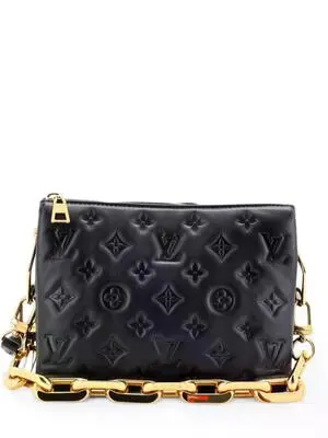 LOUIS VUITTON Coussin Bag Monogram Embossed Lambskin Bb Crossbody Bag - Black